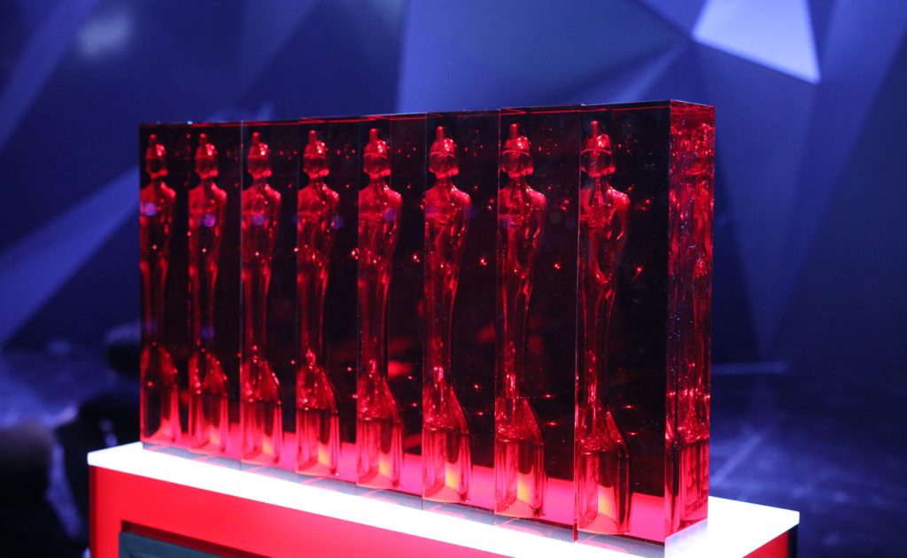 Behind artist Sir Anish Kapoor's 2018 BRIT Award trophy